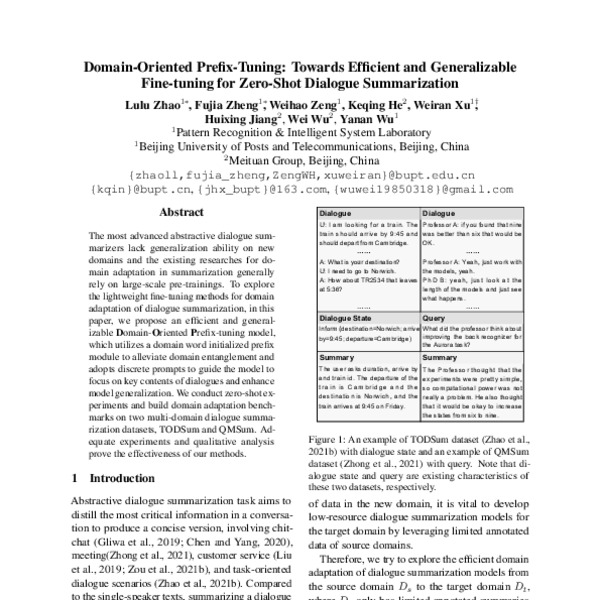 Domain Oriented Prefix Tuning Towards Efficient And Generalizable Fine