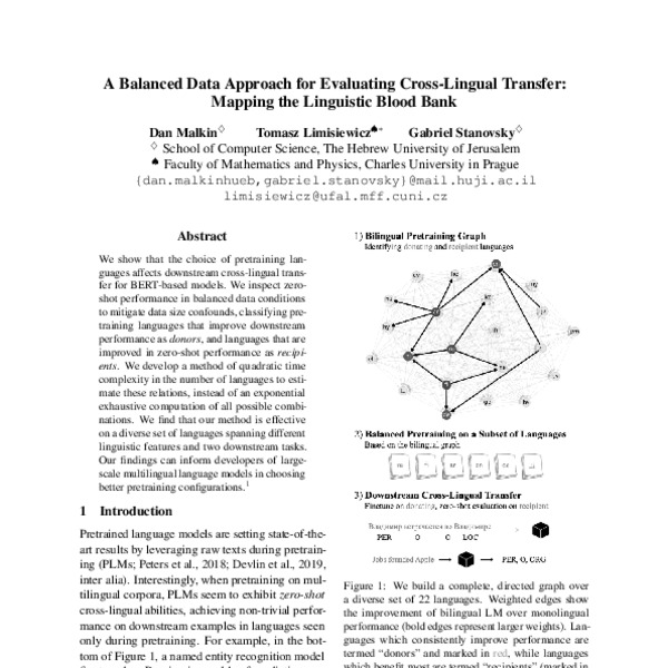 A Balanced Data Approach for Evaluating Cross-Lingual Transfer: Mapping the Linguistic Blood ...