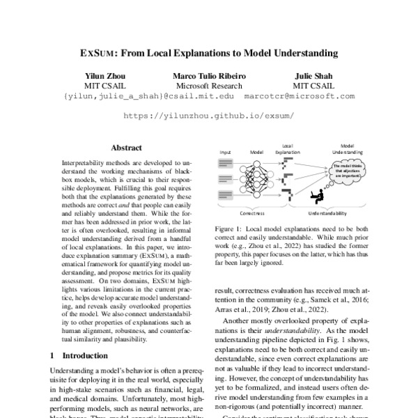 ExSum: From Local Explanations to Model Understanding - ACL Anthology