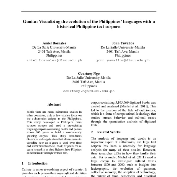 Gunita: Visualizing the evolution of the Philippines’ languages with a ...