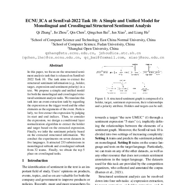 ECNU_ICA at SemEval-2022 Task 10: A Simple and Unified Model for Monolingual and Crosslingual ...