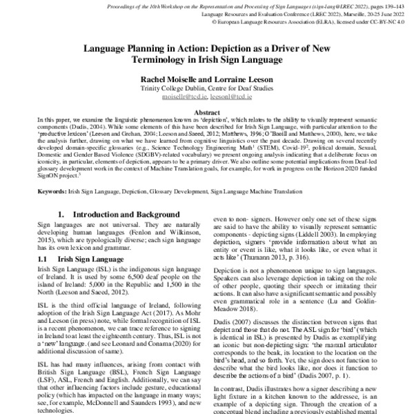Language Planning in Action: Depiction as a Driver of New Terminology ...