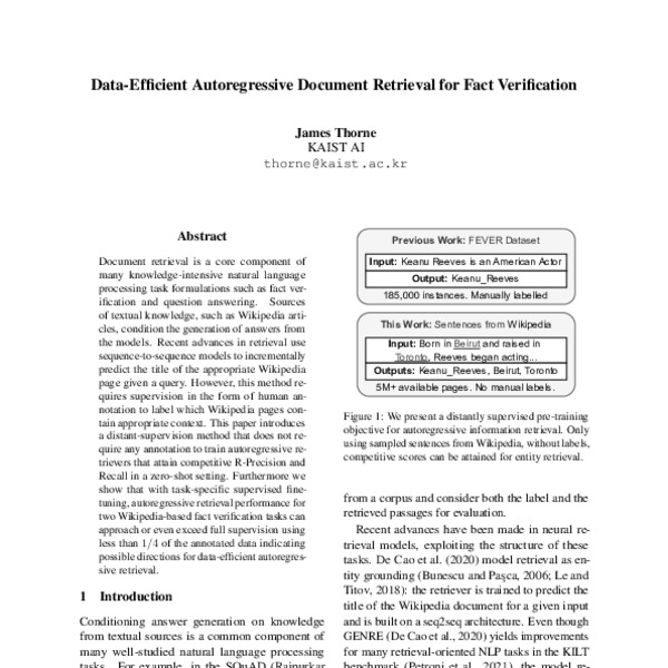 Data-Efficient Auto-Regressive Document Retrieval for Fact Verification - ACL Anthology