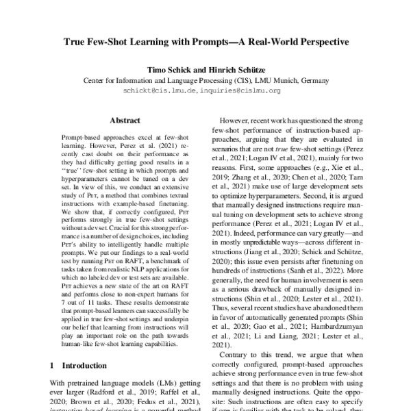 True Few-Shot Learning with Prompts—A Real-World Perspective - ACL ...