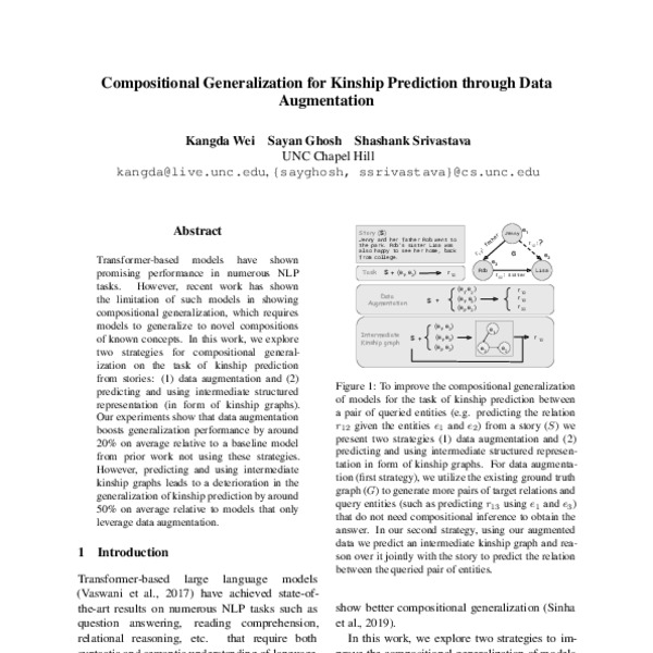 Compositional Generalization for Kinship Prediction through Data Augmentation - ACL Anthology