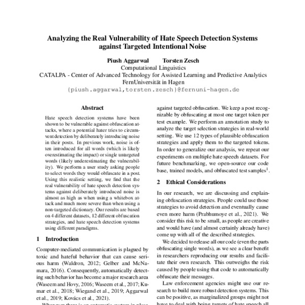 Analyzing The Real Vulnerability Of Hate Speech Detection Systems