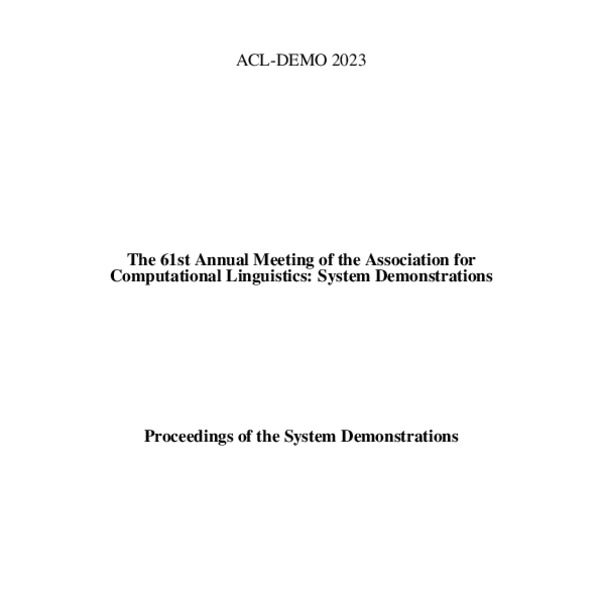 Proceedings of the 61st Annual Meeting of the Association for ...