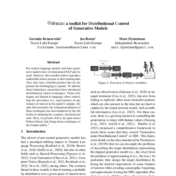 disco: a toolkit for Distributional Control of Generative Models - ACL Anthology