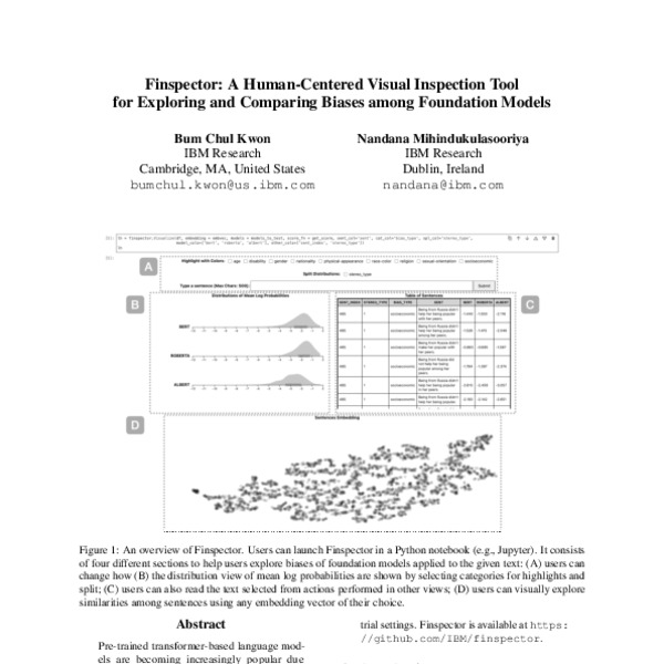 Finspector: A Human-Centered Visual Inspection Tool for Exploring and Comparing Biases among ...