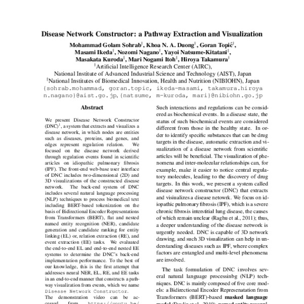 Disease Network Constructor: a Pathway Extraction and Visualization ...