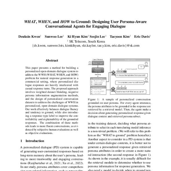 What When And How To Ground Designing User Persona Aware Conversational Agents For Engaging