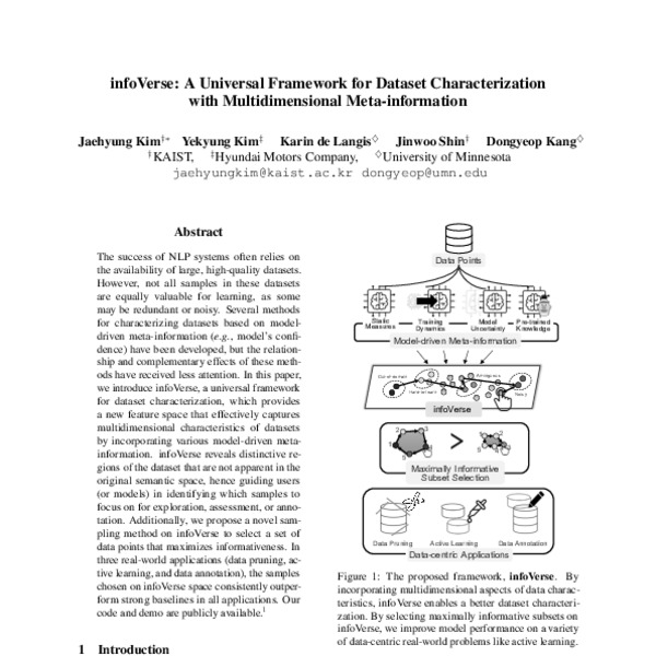 infoVerse: A Universal Framework for Dataset Characterization with ...