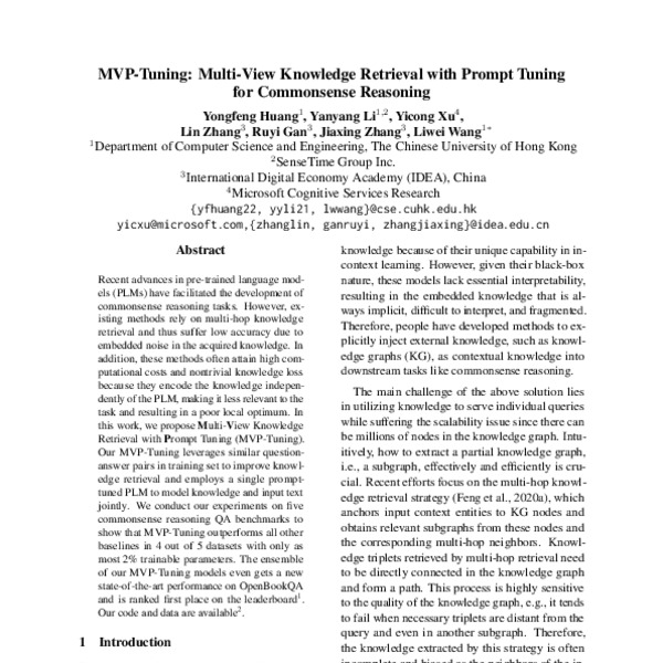 Mvp Tuning Multi View Knowledge Retrieval With Prompt Tuning For