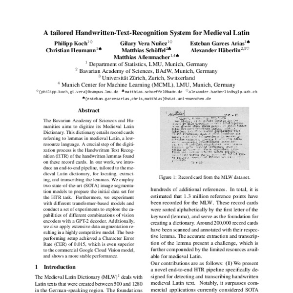 A tailored Handwritten-Text-Recognition System for Medieval Latin - ACL ...