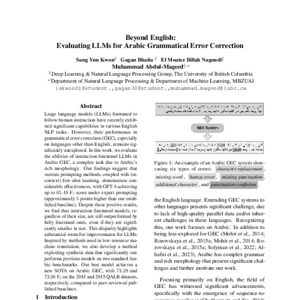 Beyond English: Evaluating LLMs for Arabic Grammatical Error Correction ...