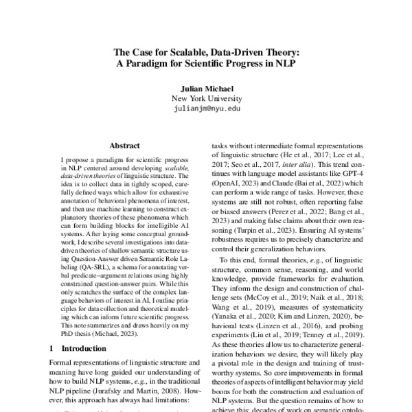 The Case for Scalable, Data-Driven Theory: A Paradigm for Scientific ...