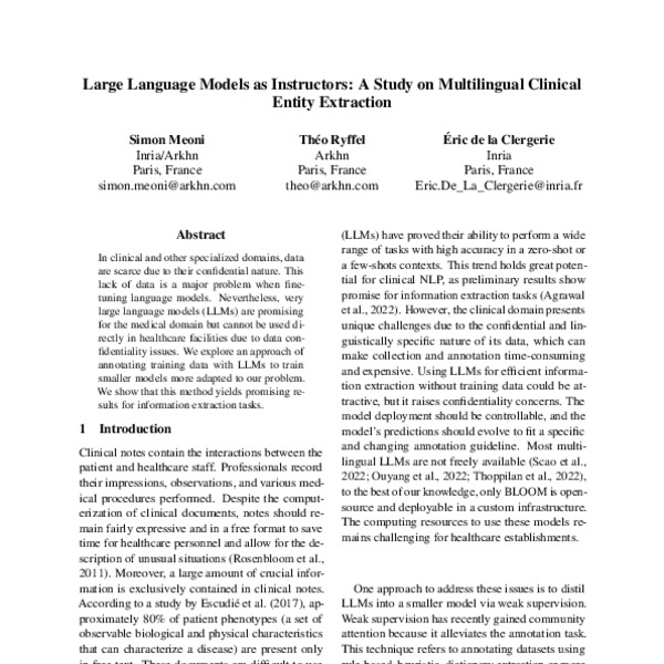 Large Language Models as Instructors: A Study on Multilingual Clinical ...