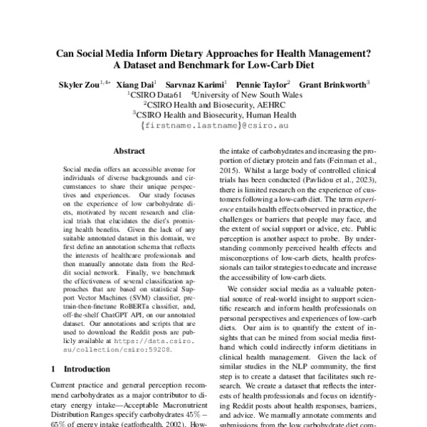 Can Social Media Inform Dietary Approaches for Health Management? A ...