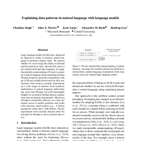 Explaining Data Patterns in Natural Language with Language Models - ACL Anthology