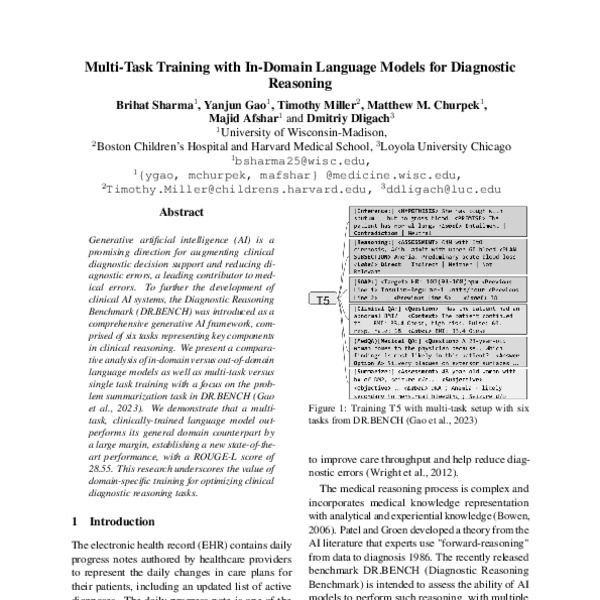 Multi-Task Training with In-Domain Language Models for Diagnostic Reasoning - ACL Anthology