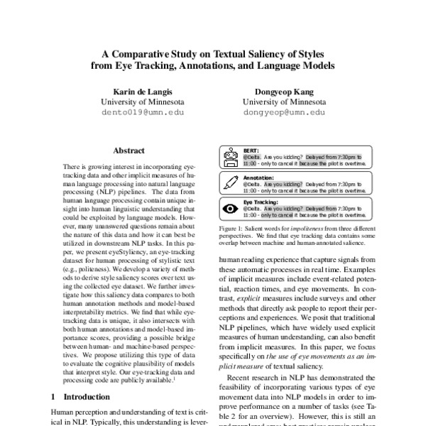 A Comparative Study on Textual Saliency of Styles from Eye Tracking ...