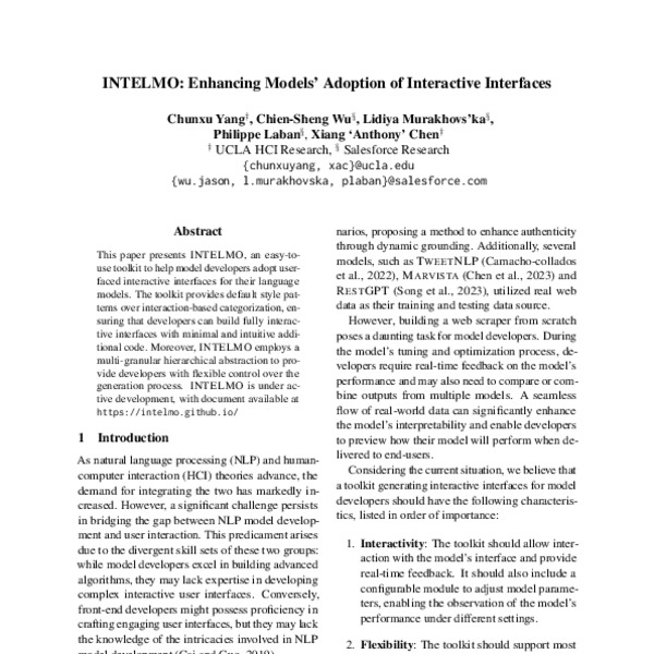 INTELMO: Enhancing Models’ Adoption of Interactive Interfaces - ACL Anthology