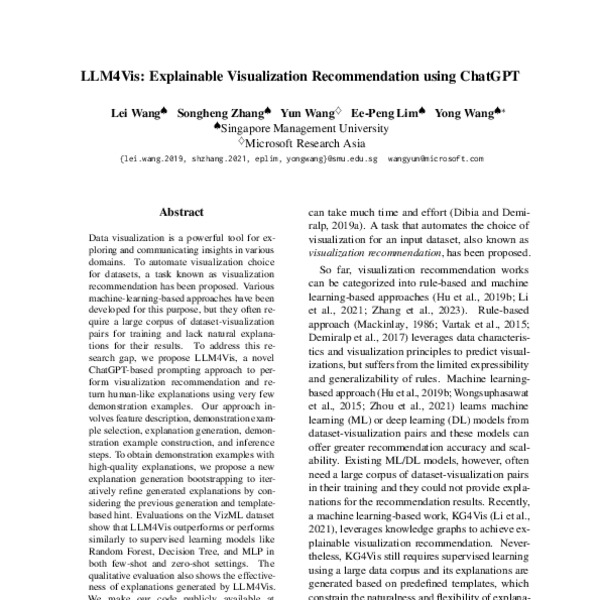 Llm4vis Explainable Visualization Recommendation Using Chatgpt Acl