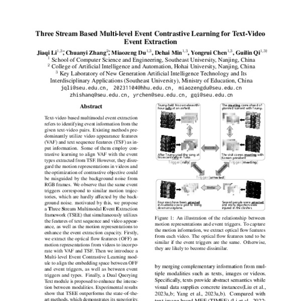 Three Stream Based Multi-level Event Contrastive Learning for Text-Video Event Extraction - ACL ...