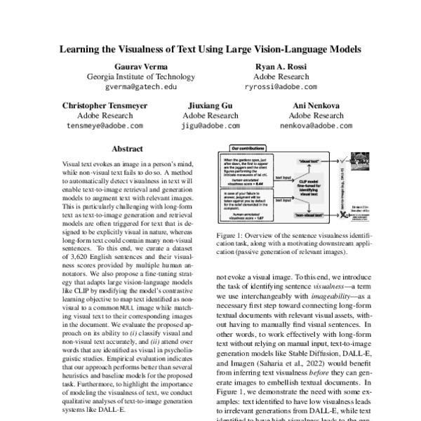 Learning the Visualness of Text Using Large Vision-Language Models - ACL Anthology