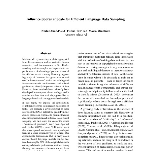 Influence Scores at Scale for Efficient Language Data Sampling - ACL ...