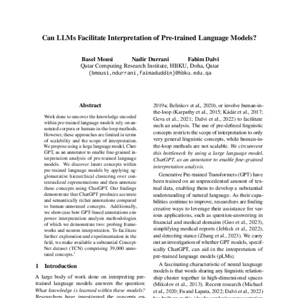 Can LLMs Facilitate Interpretation of Pre-trained Language Models? - ACL Anthology