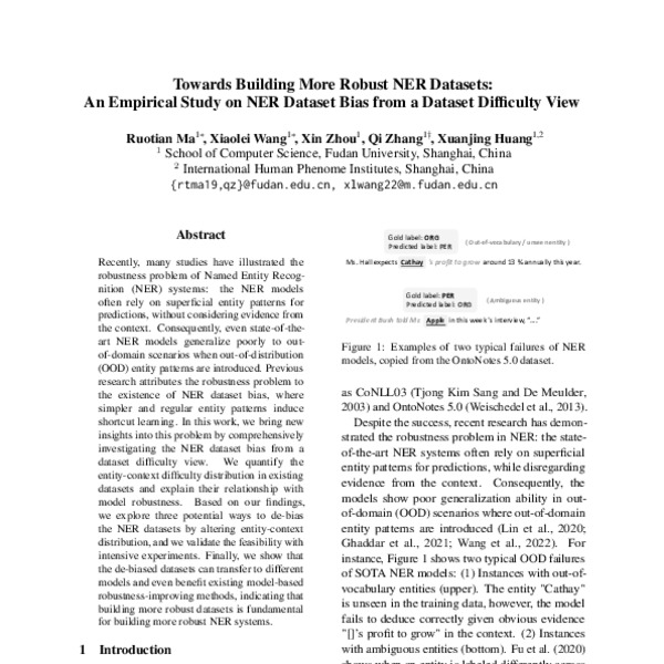 Towards Building More Robust NER datasets: An Empirical Study on NER ...