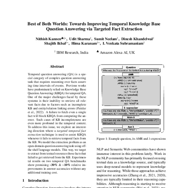 Best of Both Worlds: Towards Improving Temporal Knowledge Base Question Answering via Targeted ...