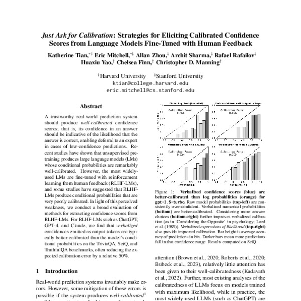 Just Ask for Calibration: Strategies for Eliciting Calibrated Confidence Scores from Language ...