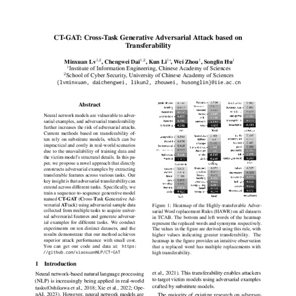 Ct Gat Cross Task Generative Adversarial Attack Based On