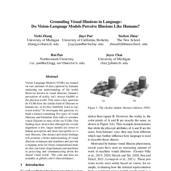 Grounding Visual Illusions in Language: Do Vision-Language Models Perceive Illusions Like Humans ...