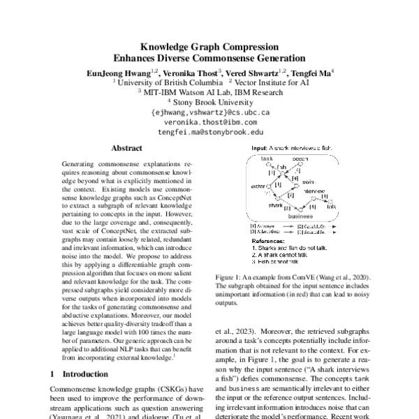 Knowledge Graph Compression Enhances Diverse Commonsense Generation - ACL Anthology
