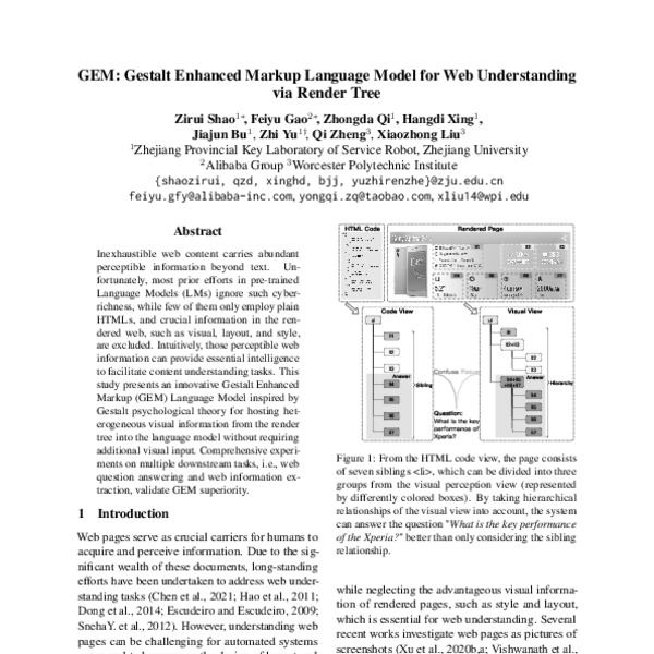 GEM: Gestalt Enhanced Markup Language Model for Web Understanding via ...