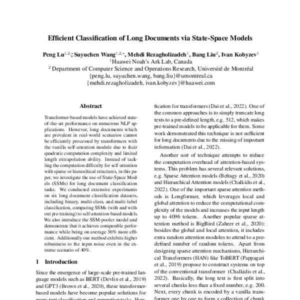 Efficient Classification of Long Documents via State-Space Models - ACL Anthology