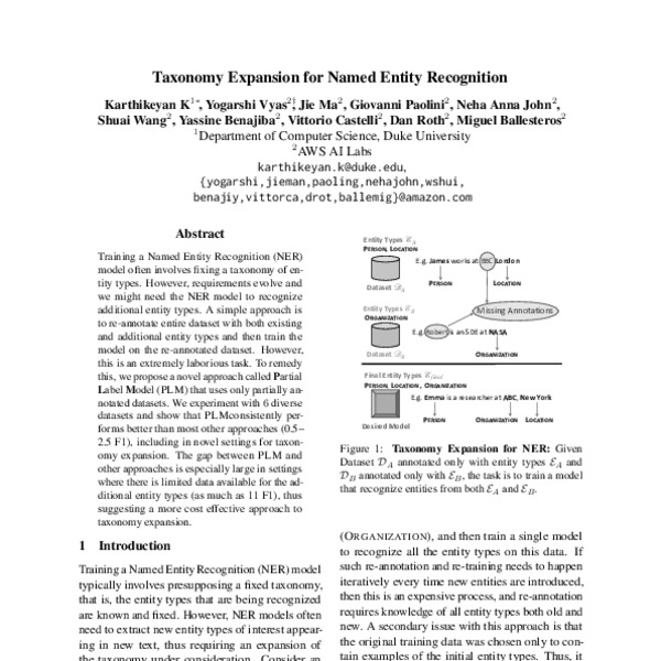 Taxonomy Expansion for Named Entity Recognition - ACL Anthology