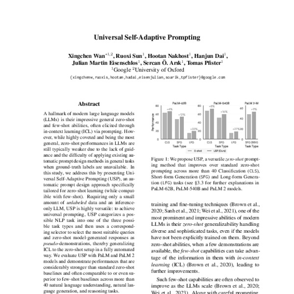 Universal Self-Adaptive Prompting - ACL Anthology