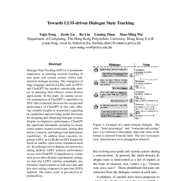 Towards LLM-driven Dialogue State Tracking - ACL Anthology