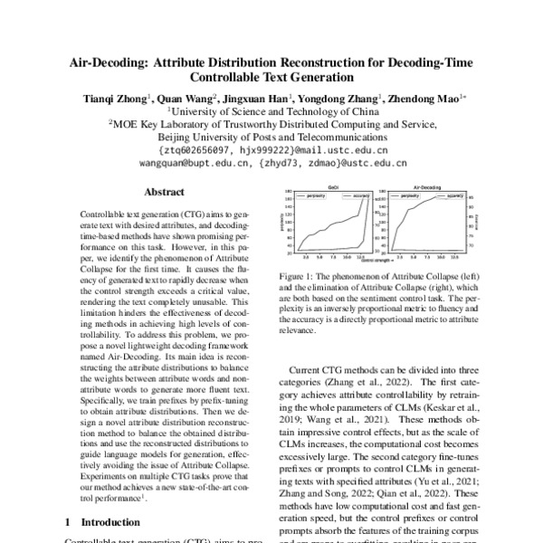 Air-Decoding: Attribute Distribution Reconstruction for Decoding-Time Controllable Text ...