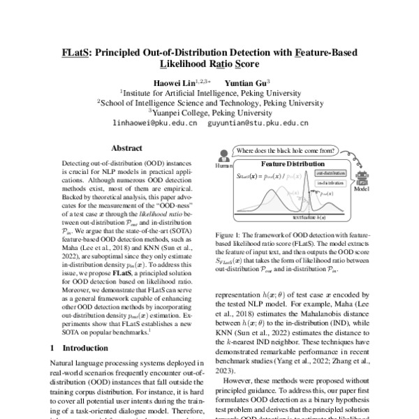 Flats Principled Out Of Distribution Detection With Feature Based