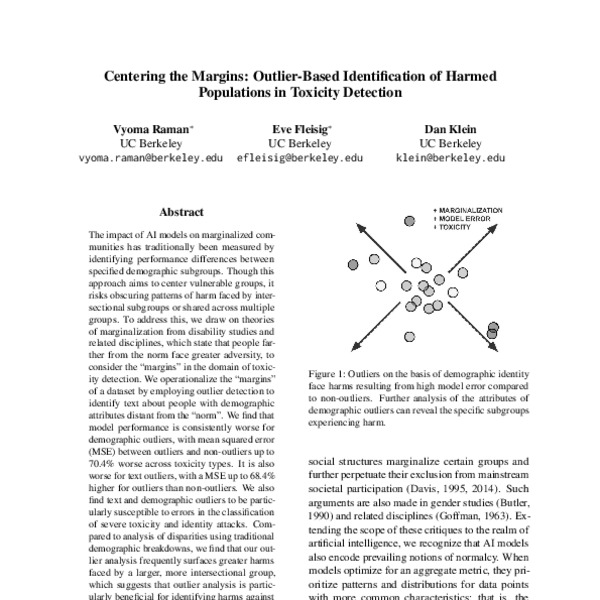 Centering the Margins: Outlier-Based Identification of Harmed Populations in Toxicity Detection ...
