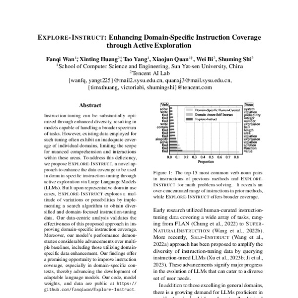 Explore-Instruct: Enhancing Domain-Specific Instruction Coverage through Active Exploration ...
