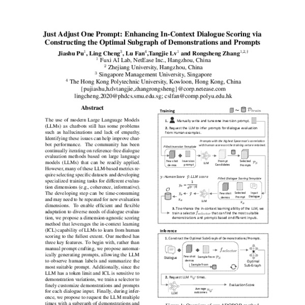 Just Adjust One Prompt Enhancing In Context Dialogue Scoring Via Constructing The Optimal