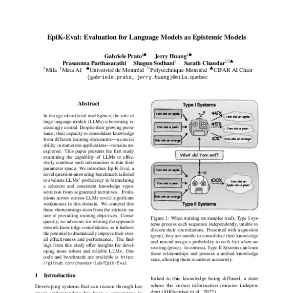 EpiK-Eval: Evaluation for Language Models as Epistemic Models - ACL Anthology