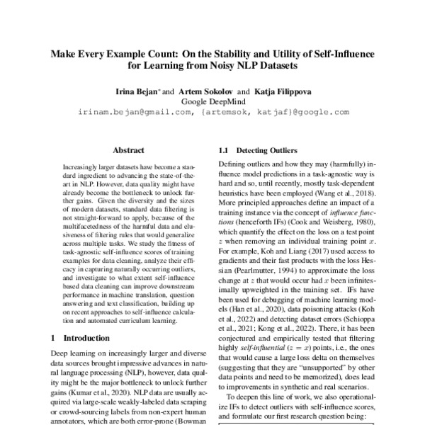 Make Every Example Count: On the Stability and Utility of Self-Influence for Learning from Noisy ...