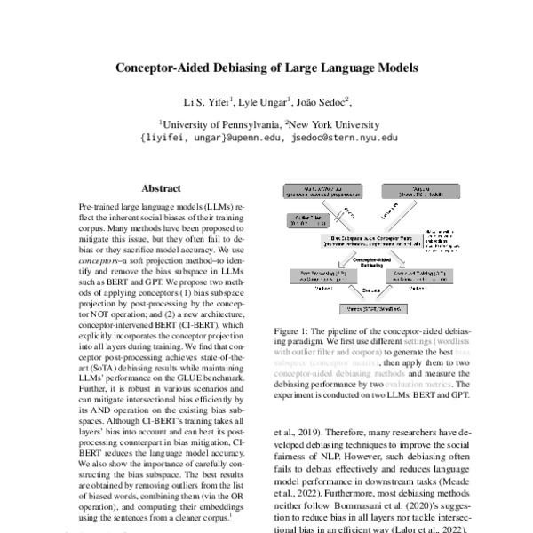 Conceptor-Aided Debiasing of Large Language Models - ACL Anthology